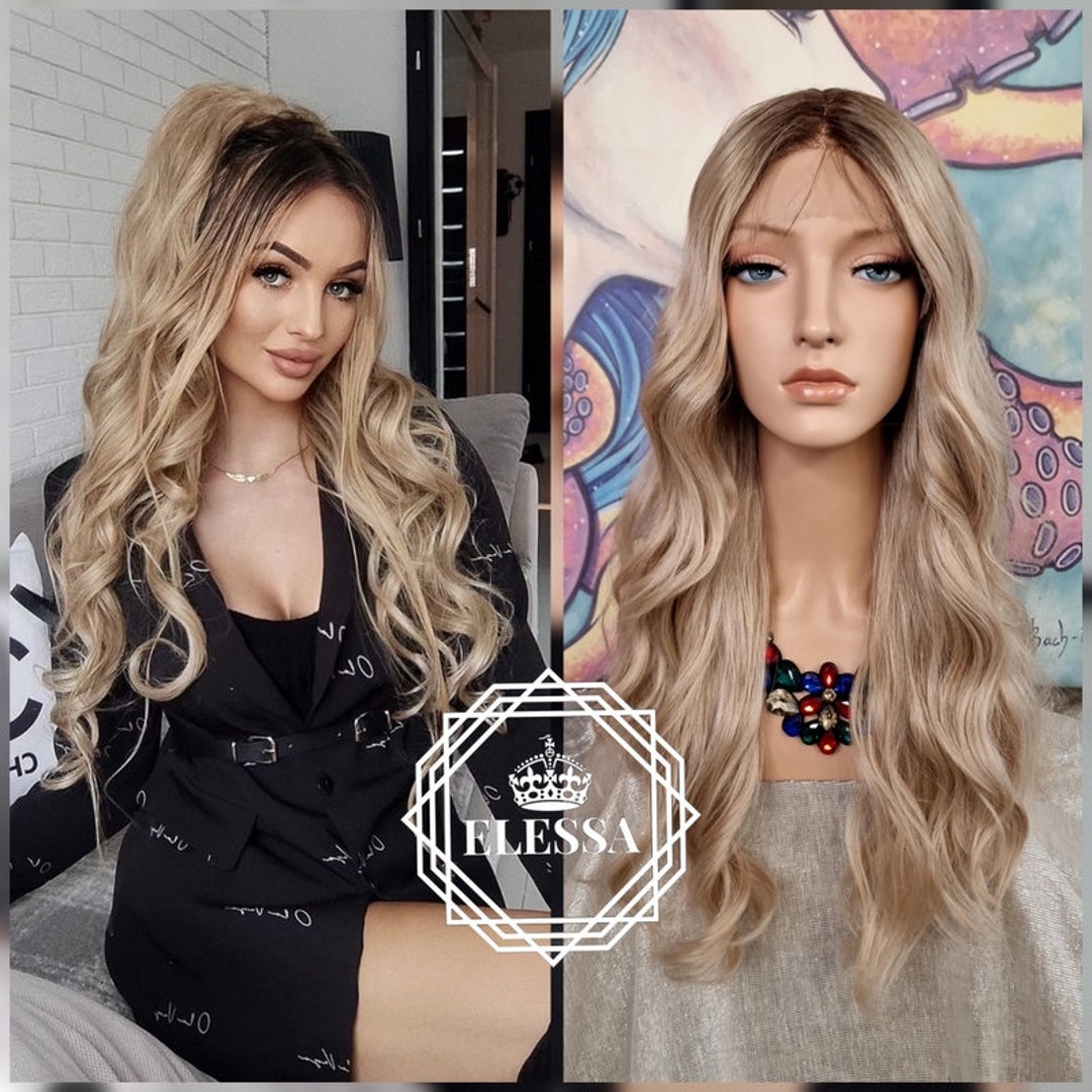 Unique Famous Hairstyle Long Lace Front LUXURY Balayage Natural Brown ...