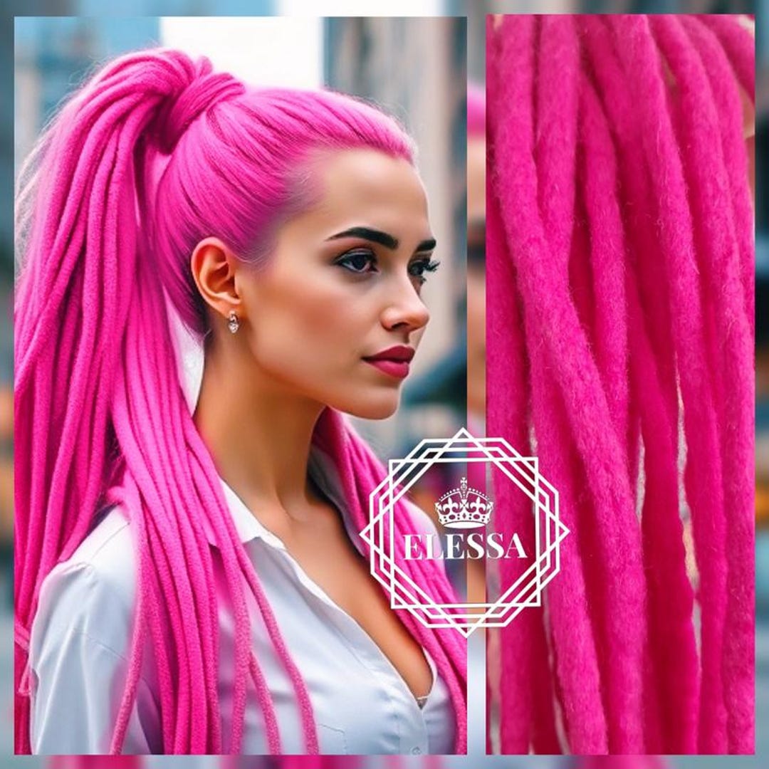 Amazing Long Handmade Ponytail With Irish Wool Dreadlocks Sweet Bonbon ...