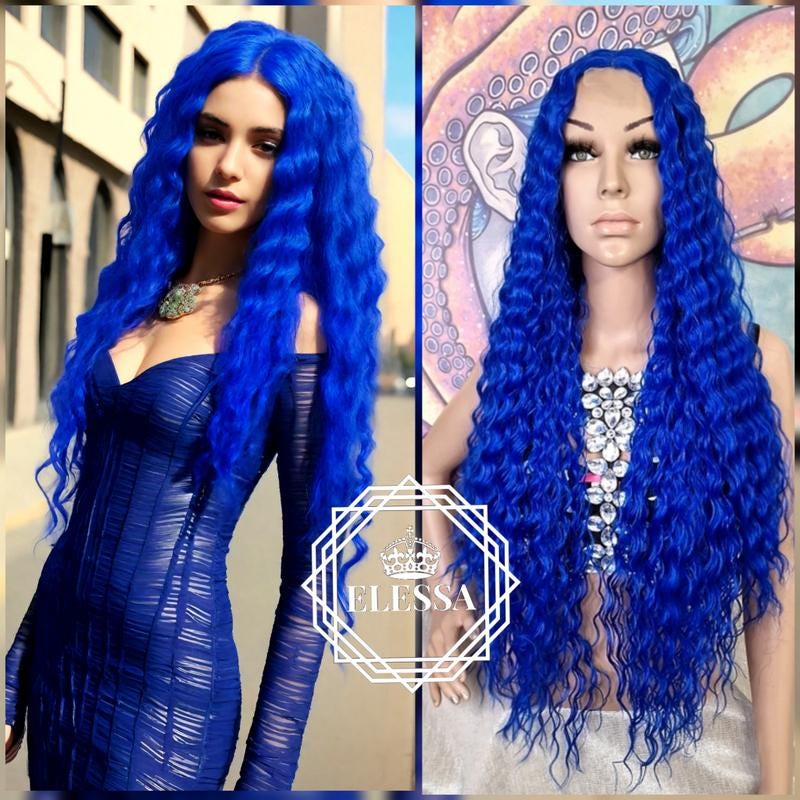 Blue Lace Front Wig - Etsy