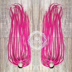 Amazing Long Handmade Ponytail With Irish Wool Dreadlocks Sweet Bonbon ...