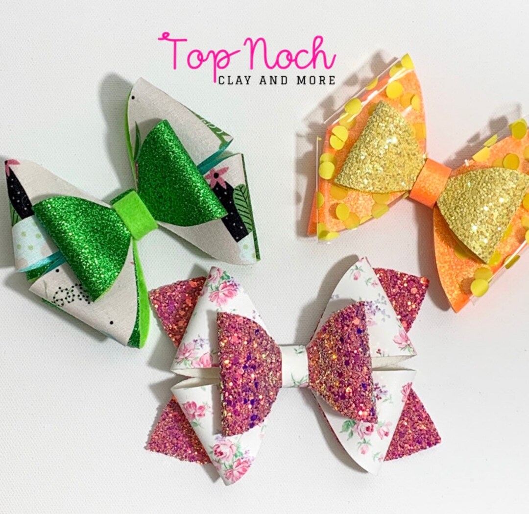Leaves Bow, DIY Svg, Snap Clip Svg , Bow Svg, Diy Bow Svg, Bow Template ...
