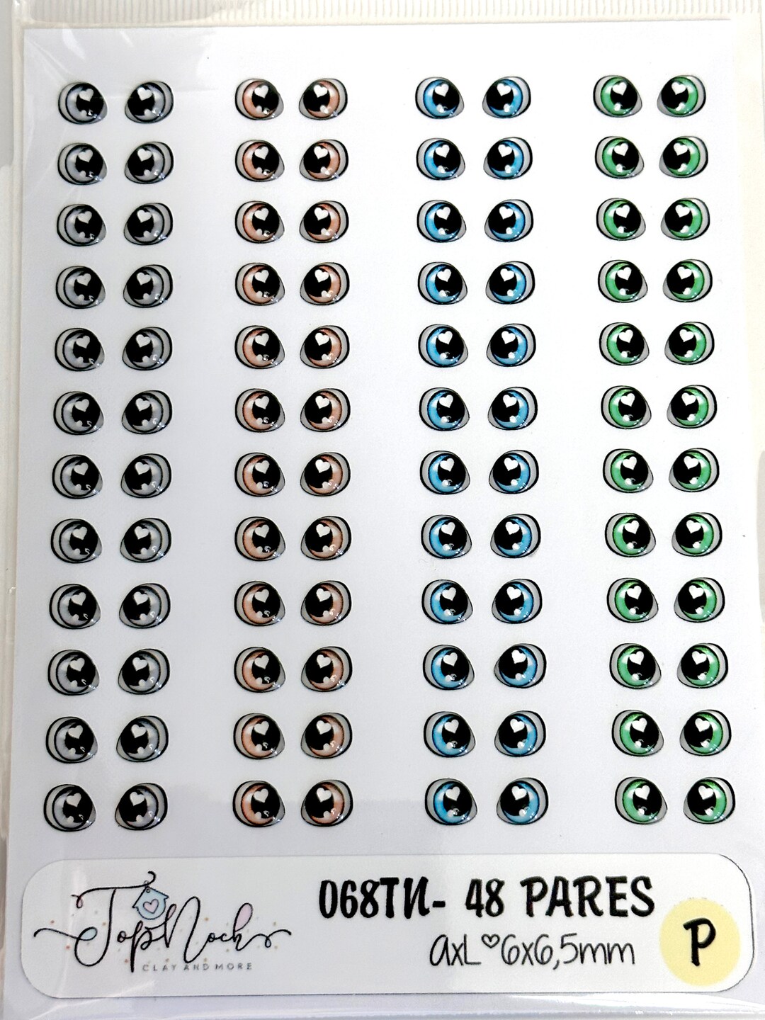 Resin Eyes 068TN, Adhesive Eyes, Dolls Eyes, 3d Stickers, - Etsy