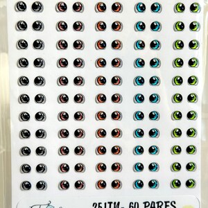 Resin Eyes 251TN new Collection , Adhesive Eyes, Dolls Eyes, 3d ...