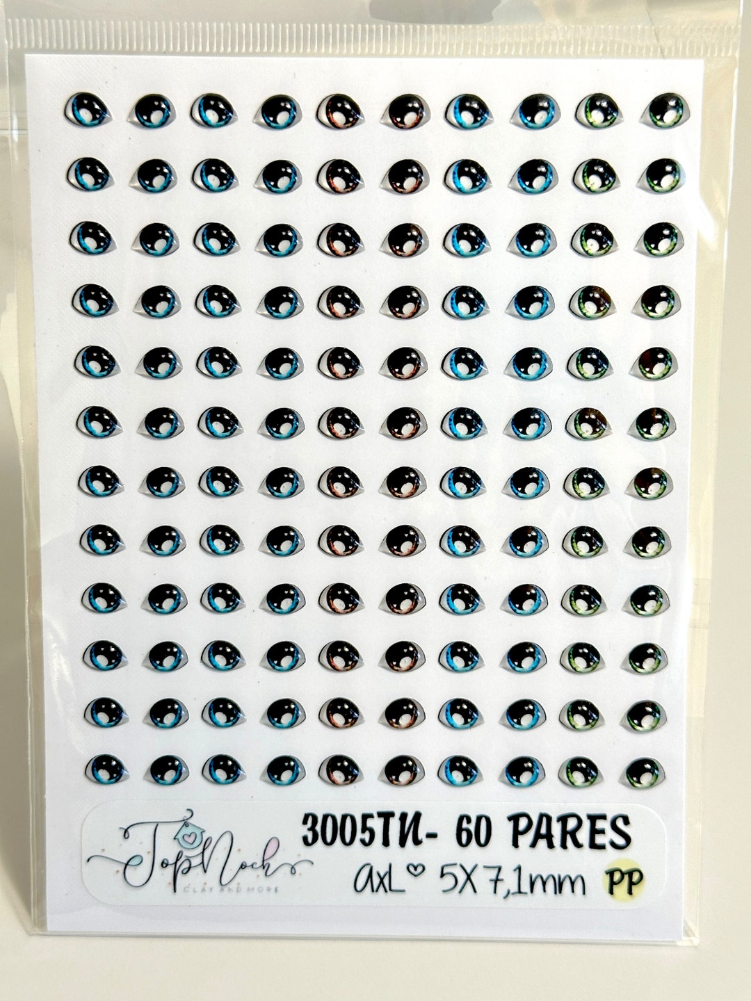 Resin Eyes 3005TN (new Collection ), Adhesive Eyes, Dolls Eyes, 3d ...