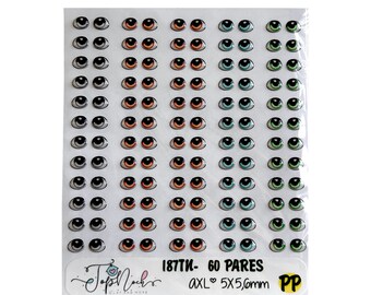 Resin Eyes 251TN new Collection , Adhesive Eyes, Dolls Eyes, 3d ...