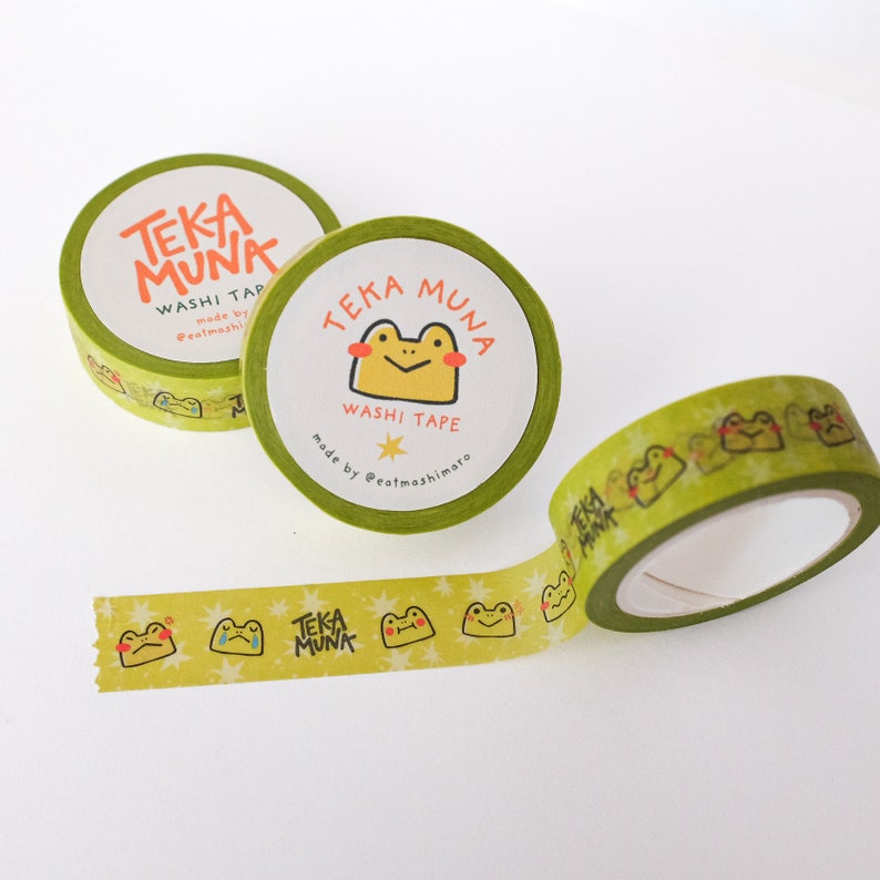 Teka Muna Washi Tape // Filipino Frog and Juicy Pear - Etsy