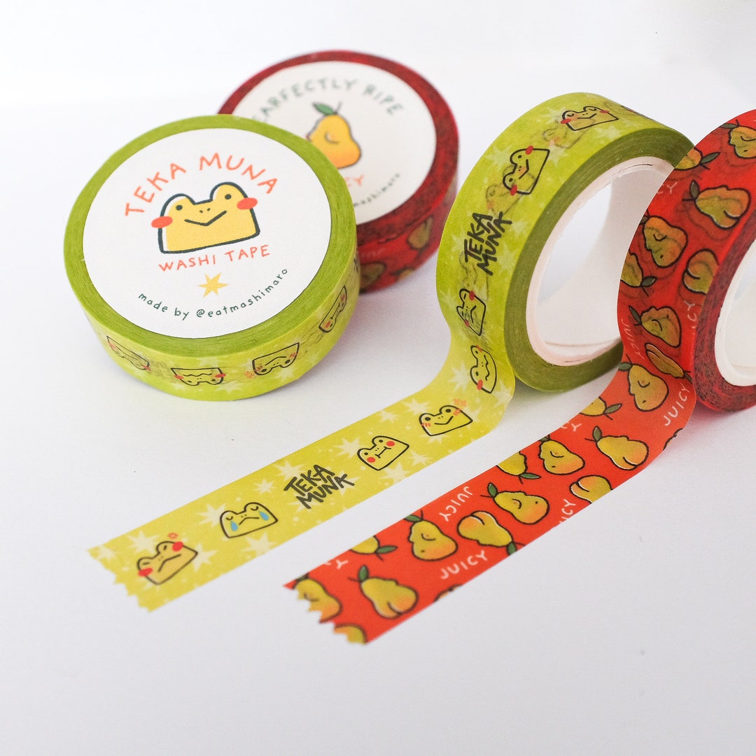 Teka Muna Washi Tape // Filipino Frog and Juicy Pear - Etsy