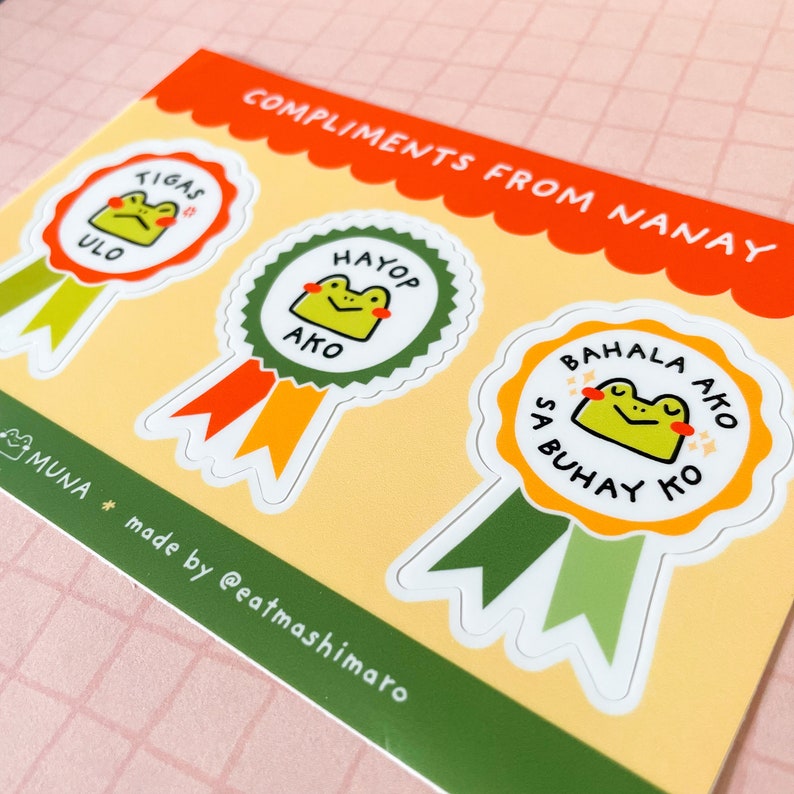 Compliments From Nanay - Filipino Sticker Sheet - Tagalog, Funny ...