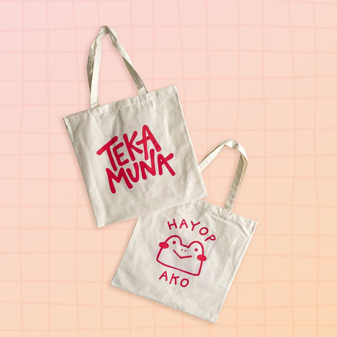 Teka Muna Tote Bag // Filipino Tagalog Frog - Etsy