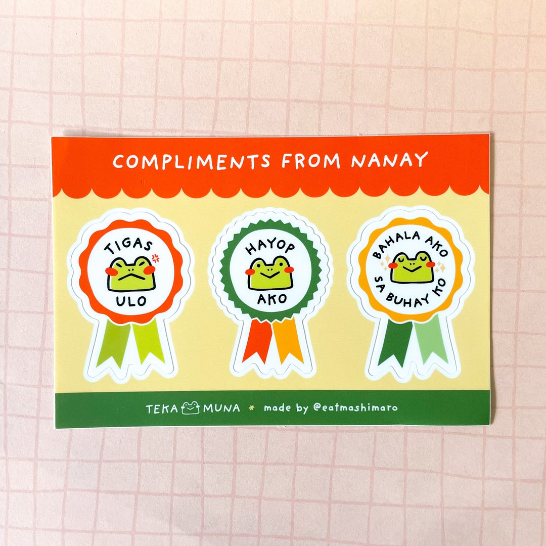 Compliments From Nanay - Filipino Sticker Sheet - Tagalog, Funny ...