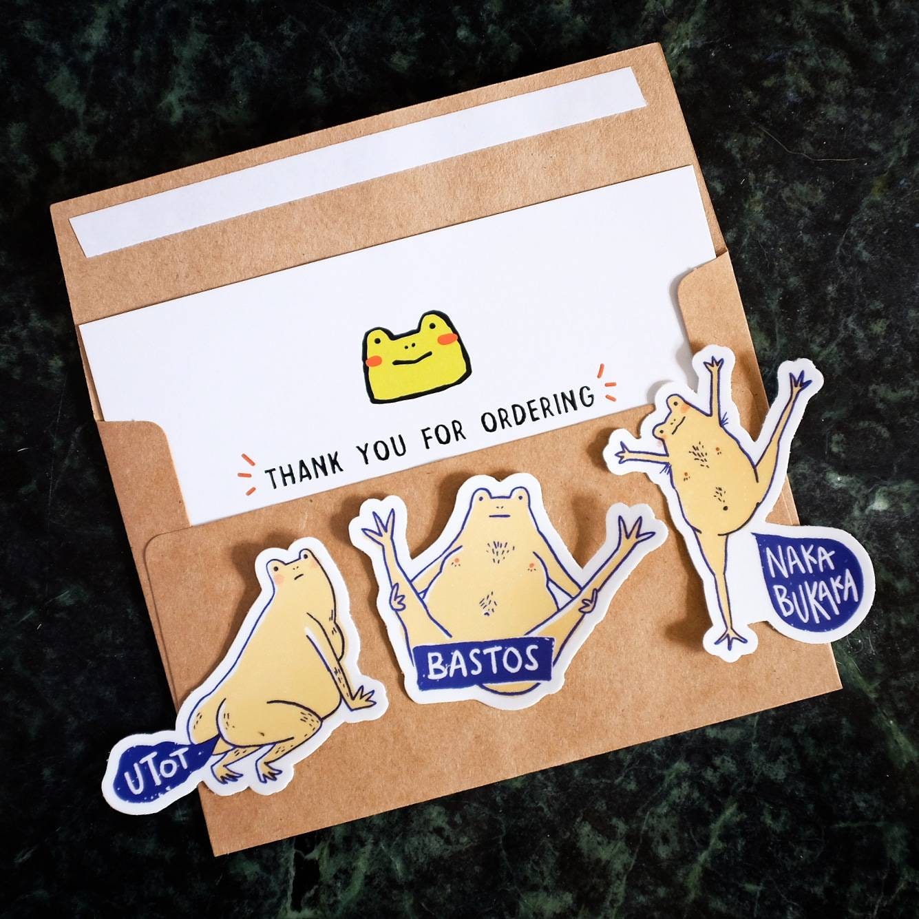 Frog Stickers // Filipino/tagalog Funny Frog Illustration Die - Etsy