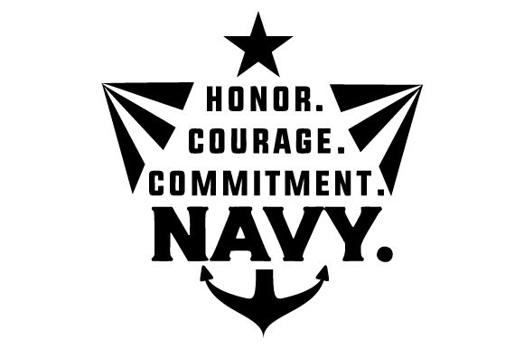 SVG Honor. Courage. Commitment. Navy. Design. DXF PNG Jpg - Etsy