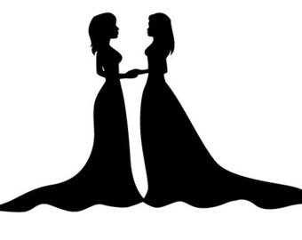 Two Brides Clipart
