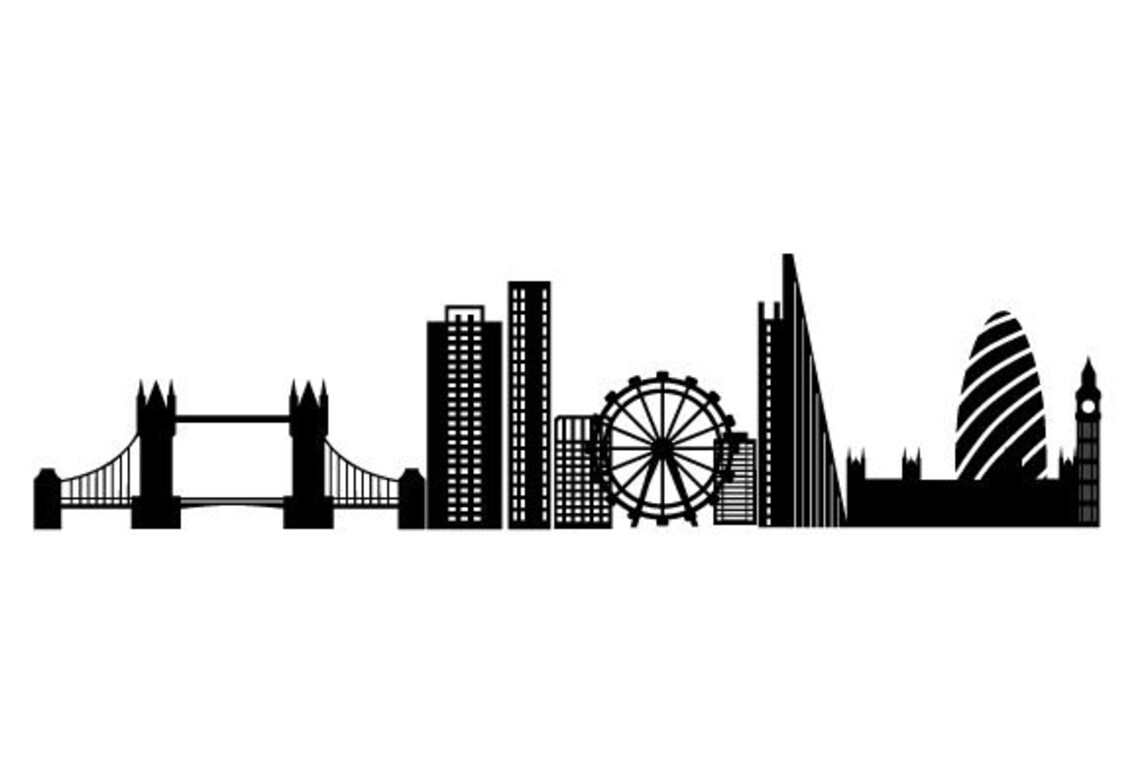 Svg London Skyline DXF PNG Jpg Cut File Cricut Digital - Etsy