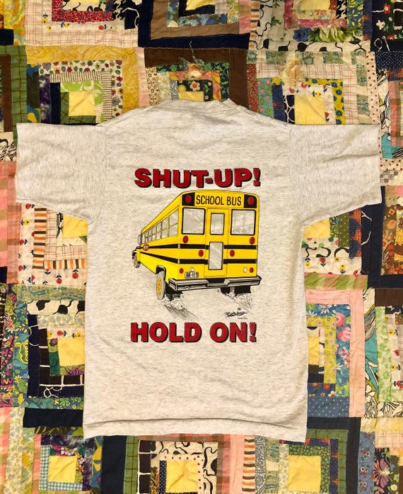 Vintage School bus graphic t shirt - single stitch - Gem