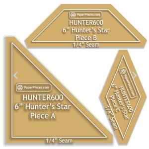 EPP- English Paper Pieces- Hunter's Star- 6" Block- Makes 4 Blocks ...