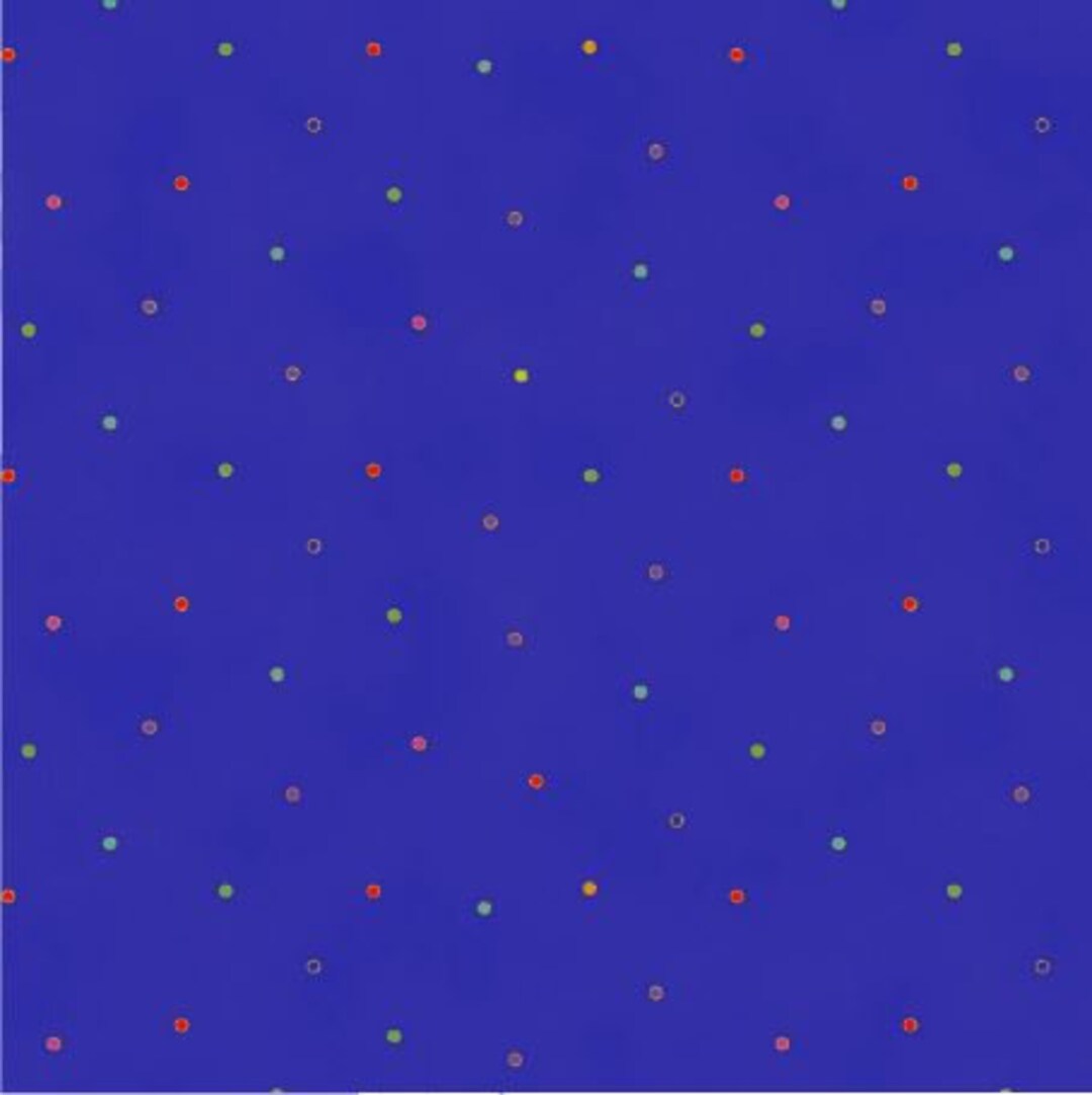 Fat Quarter- Dark Royal Dots With Gold Metallic- Celestial Magic by ...
