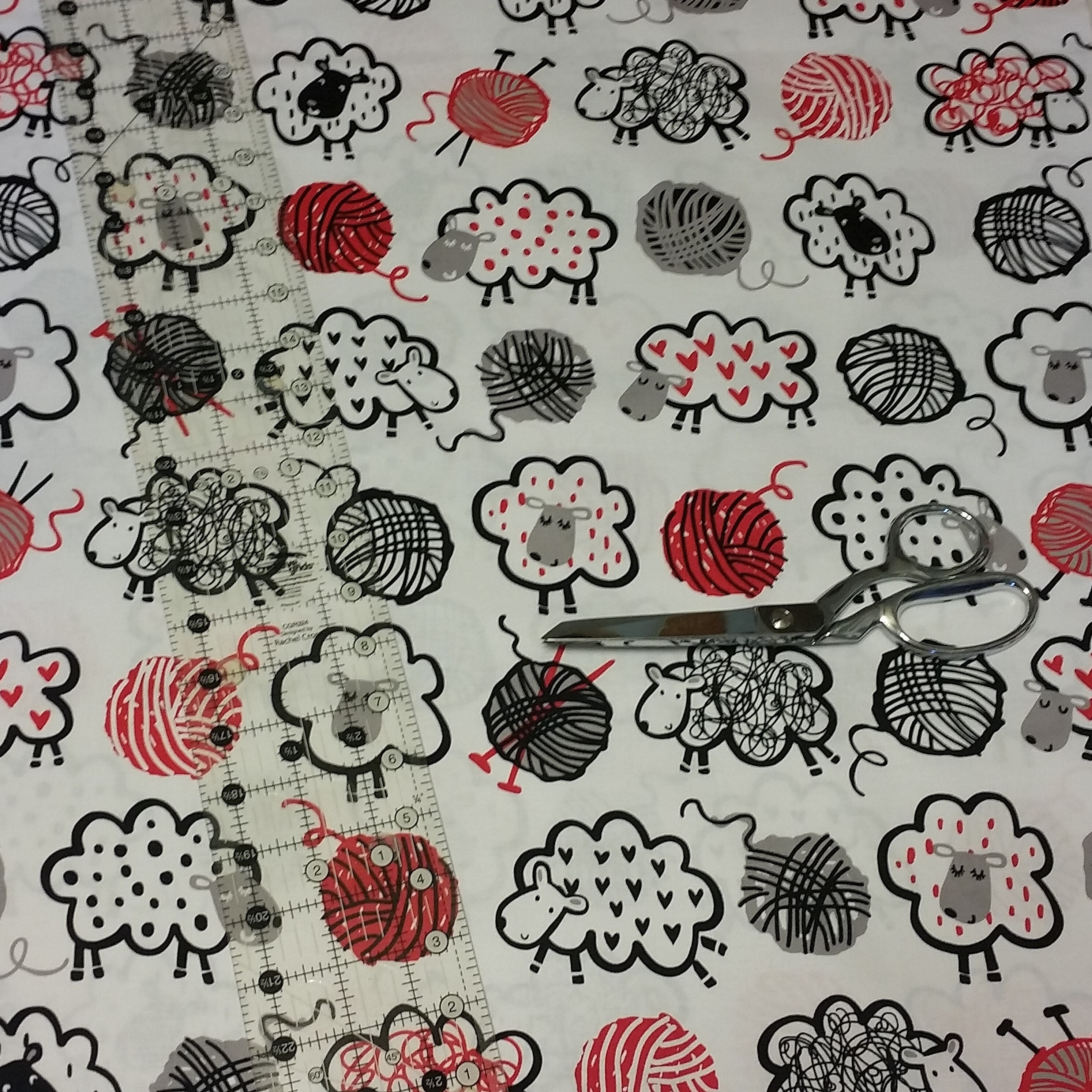 White Do Ewe Knit From Michael Miller Love to Knit by MMF - Etsy