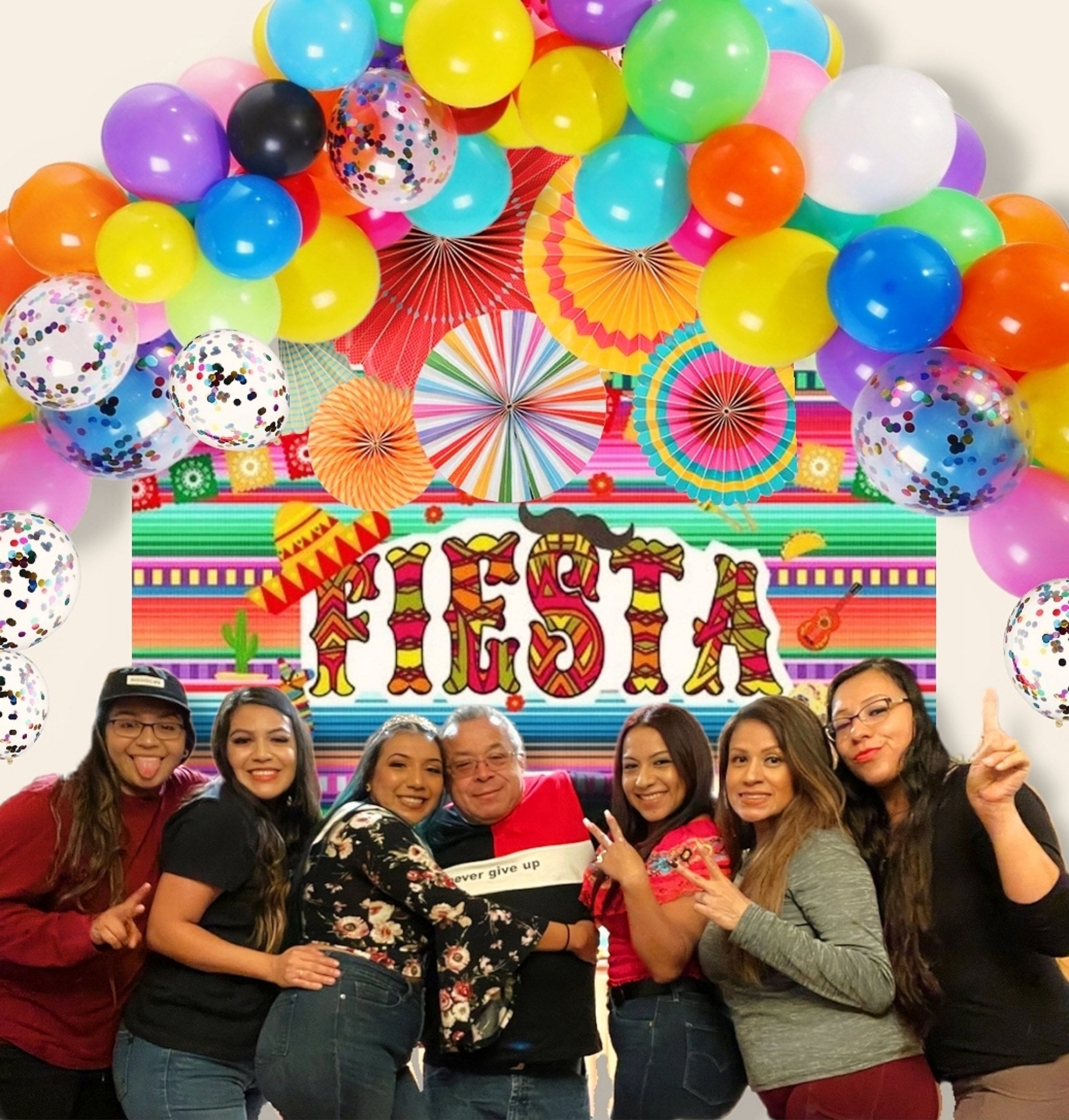 Fiesta Vinyl Backdrop 5 FT X 7 FT Bright Multi Colors Hanging - Etsy