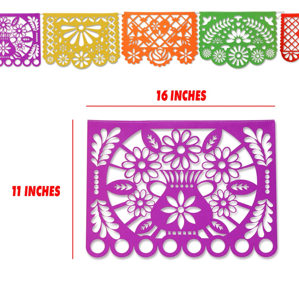 14 Ft Premium Quality Reusable Multi Color Fiesta Papel Picado - Etsy