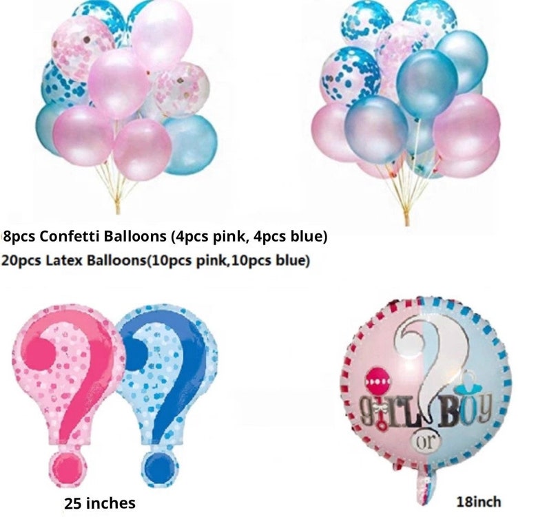 Gender Reveal Baby Shower Party Pack Bundle Boy or Girl Pink - Etsy