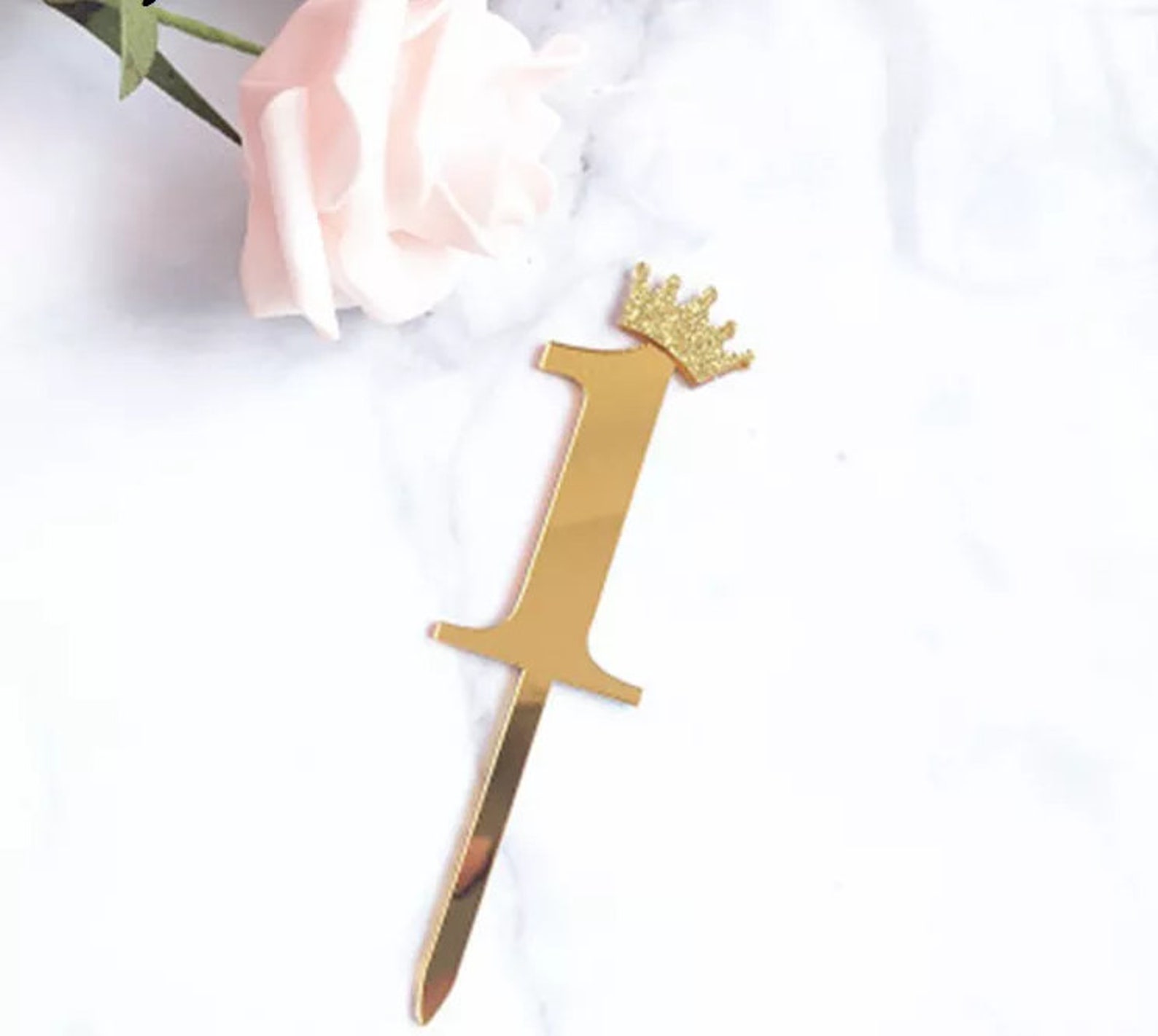 Gold Number Acrylic Toppers / 7 Inches Tall Cake Decoration / Gold ...