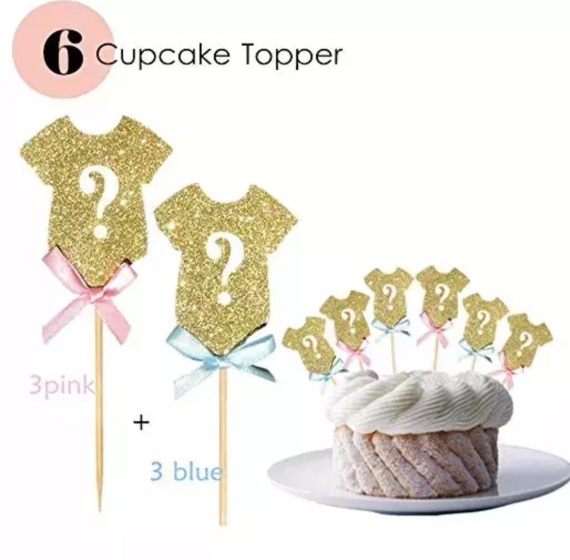 Gender Reveal Baby Shower Party Pack Bundle Boy or Girl Pink and Blue ...