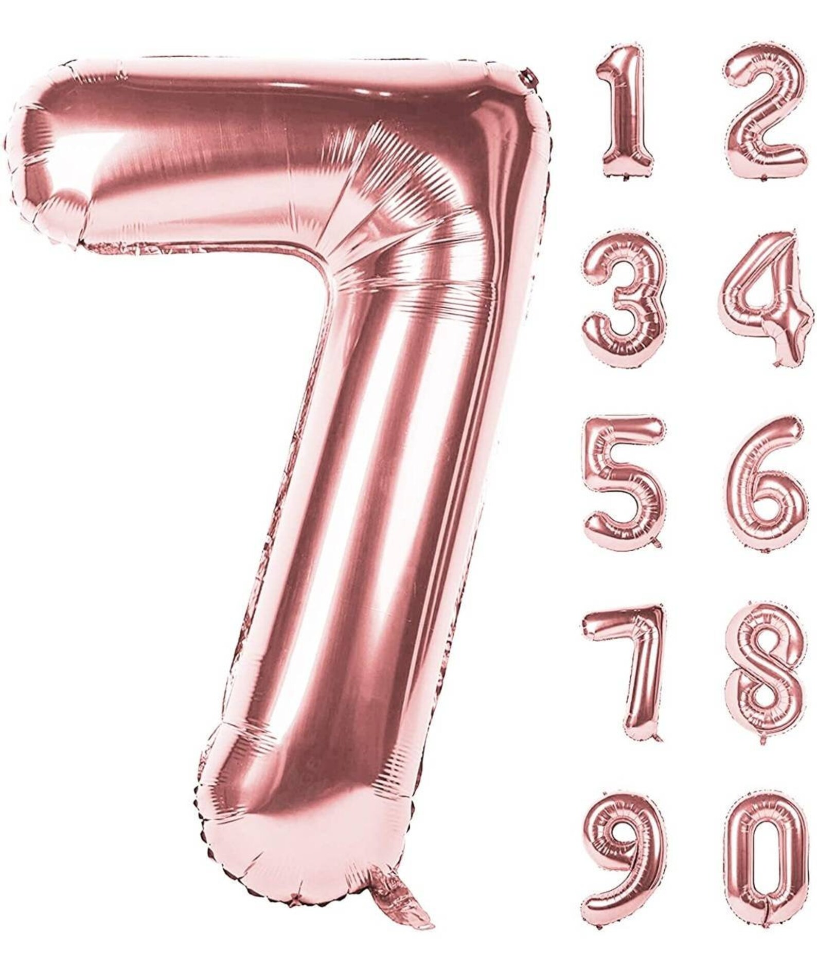 40 Inch ROSE GOLD Number Mylar Foil Balloon for Birthday | Etsy