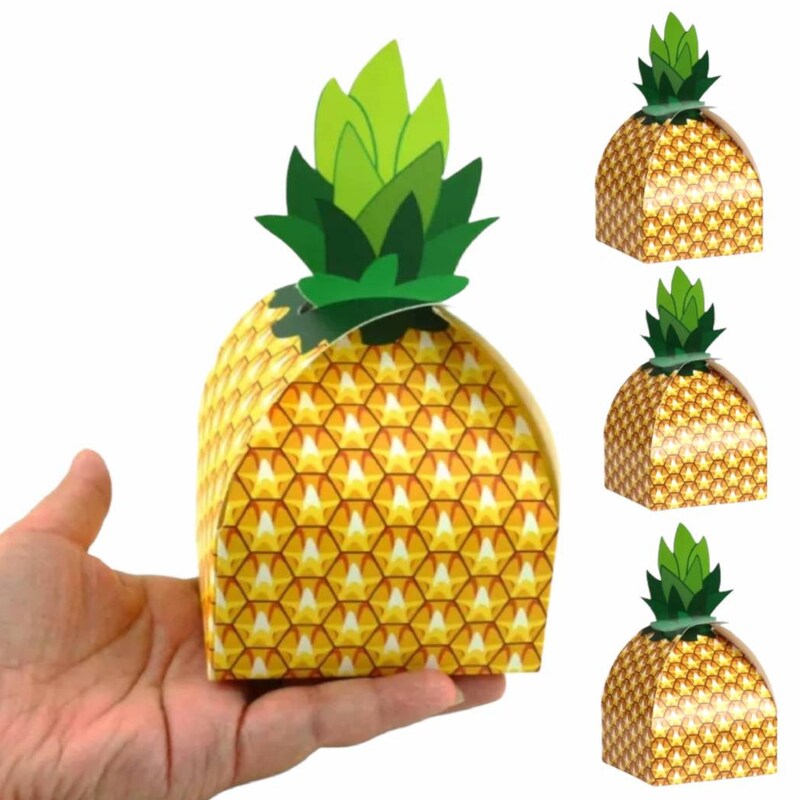Pineapple Party Favor Box - Etsy