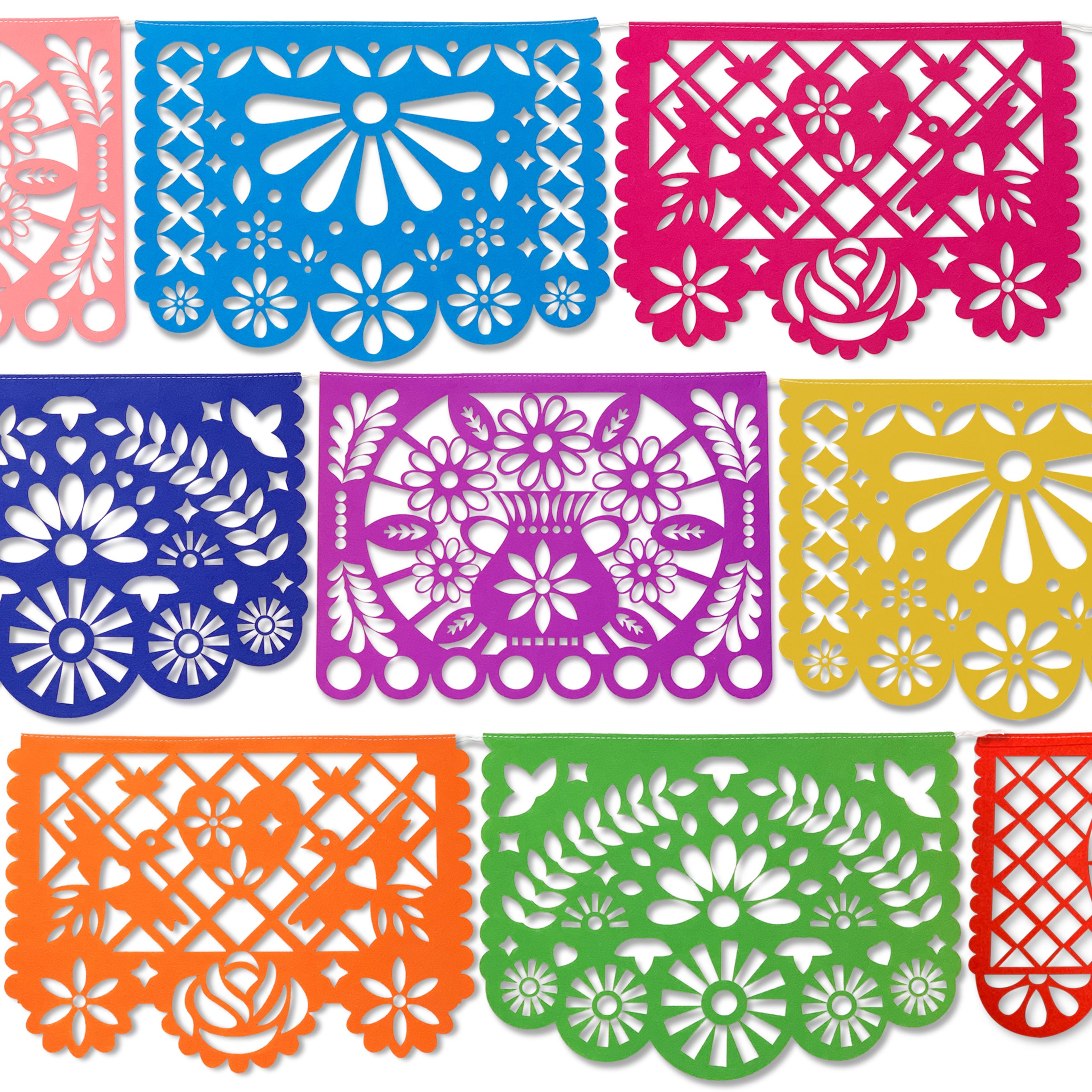 14 Ft Premium Quality Reusable Multi Color Fiesta Papel Picado - Etsy