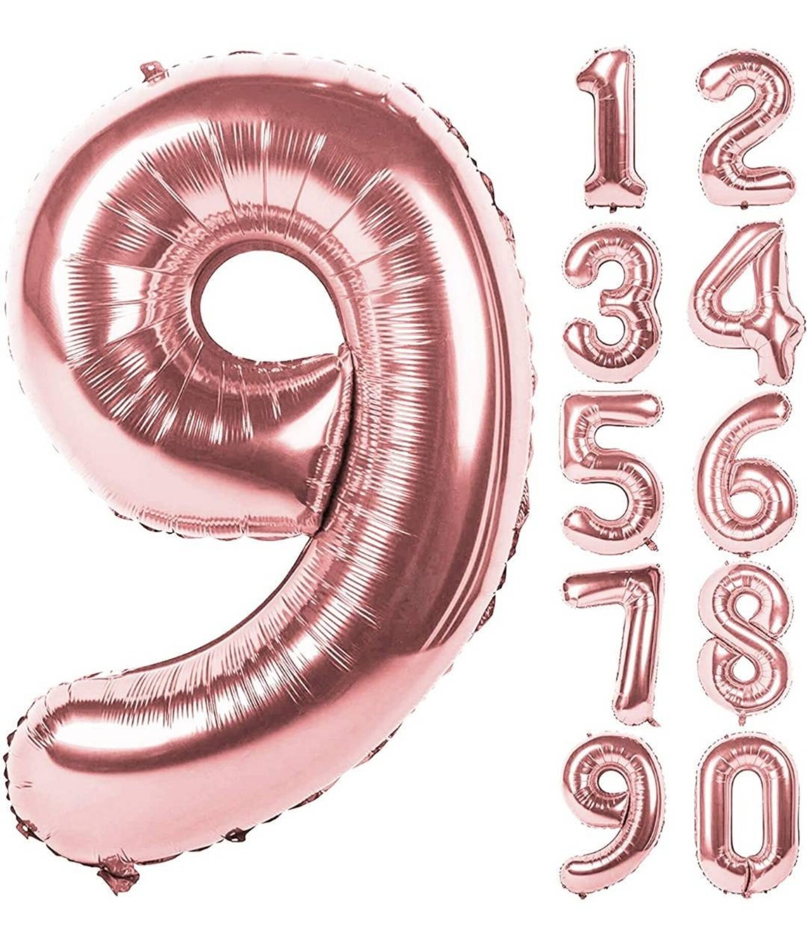 40 Inch ROSE GOLD Number Mylar Foil Balloon for Birthday | Etsy