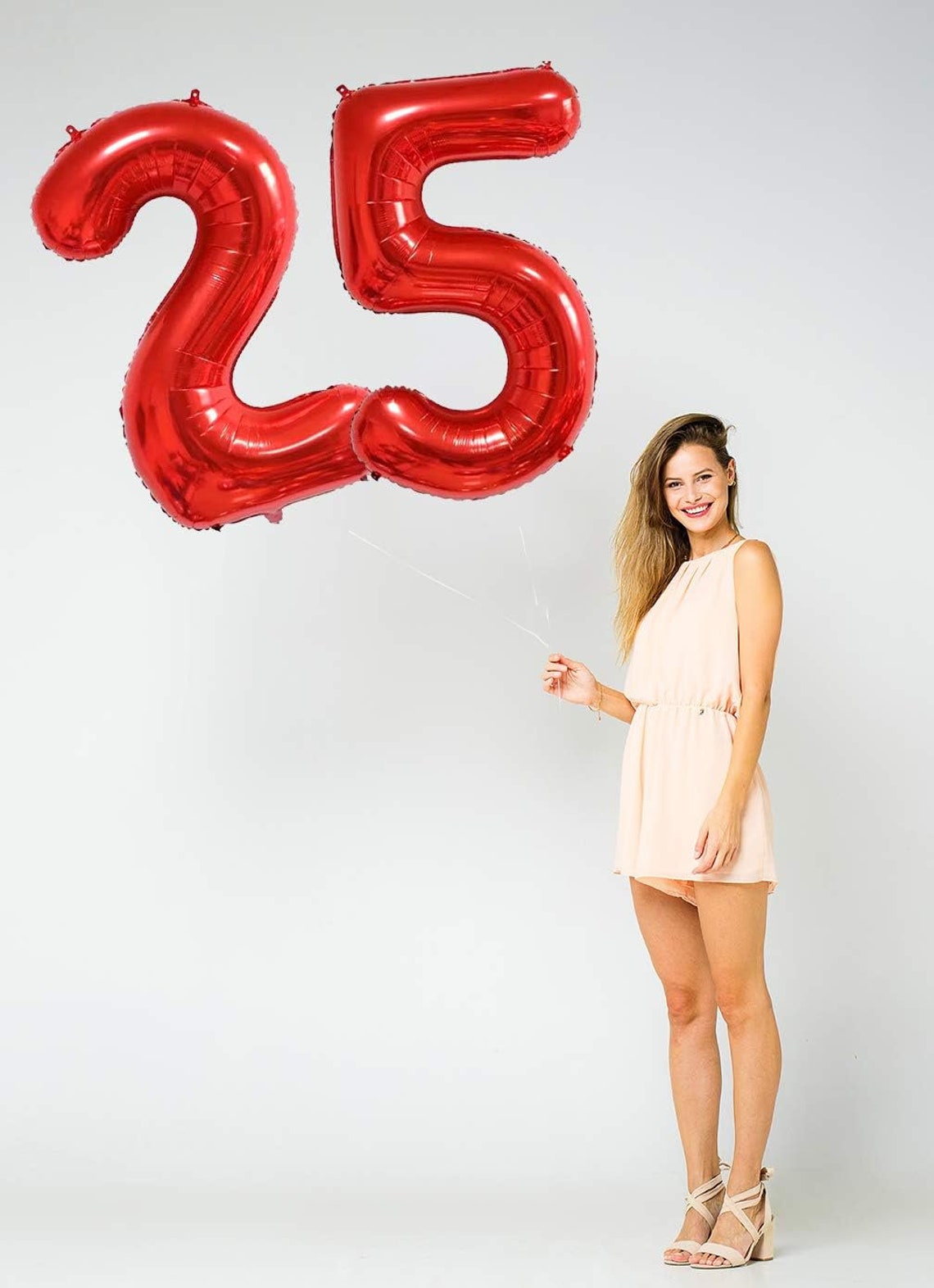 40 Inch RED Giant Number Mylar Foil Balloon for Birthday Anniversary ...