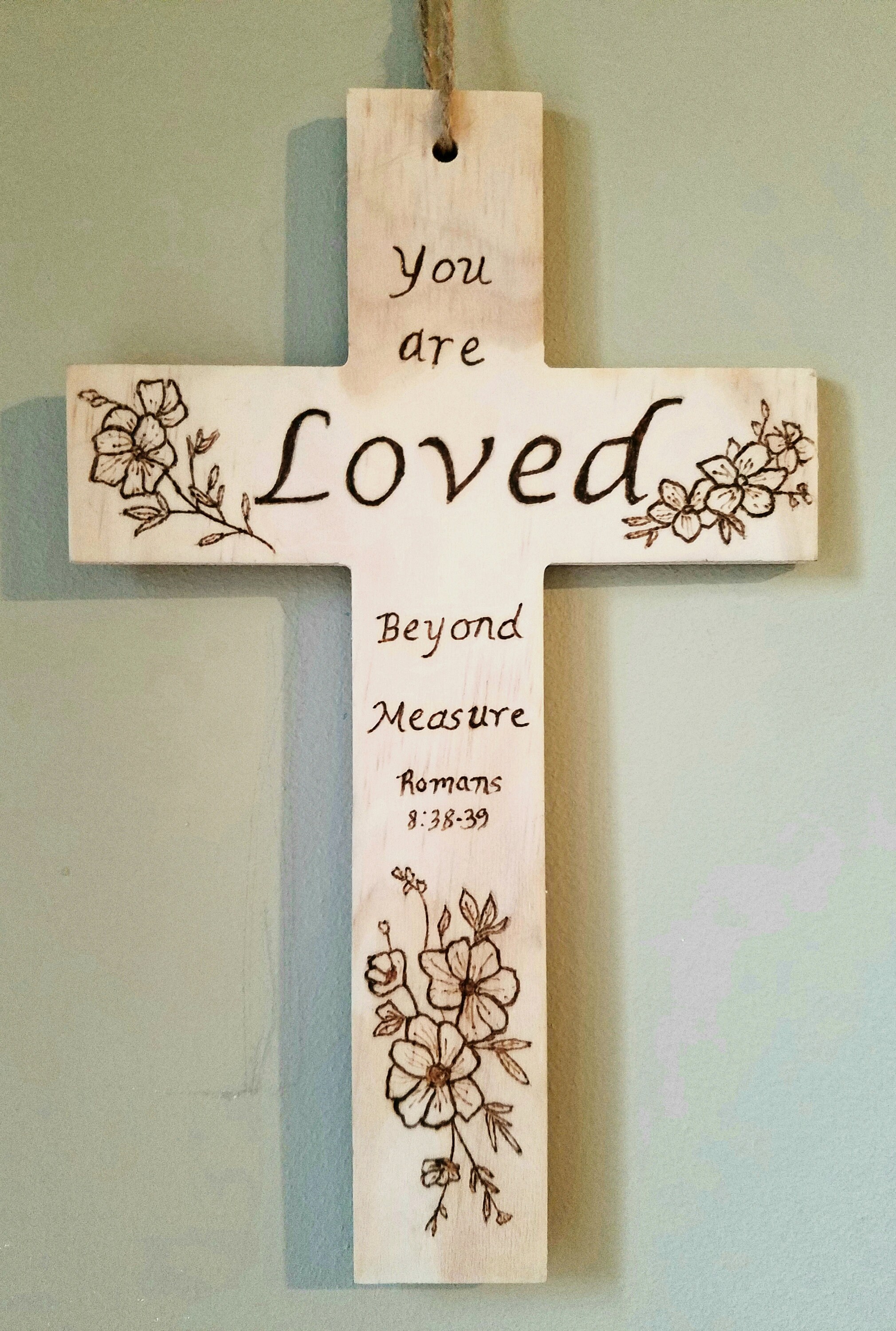 Religious Gift, Pyrography Cross, Mother's Day, Bible Verse Cross ...