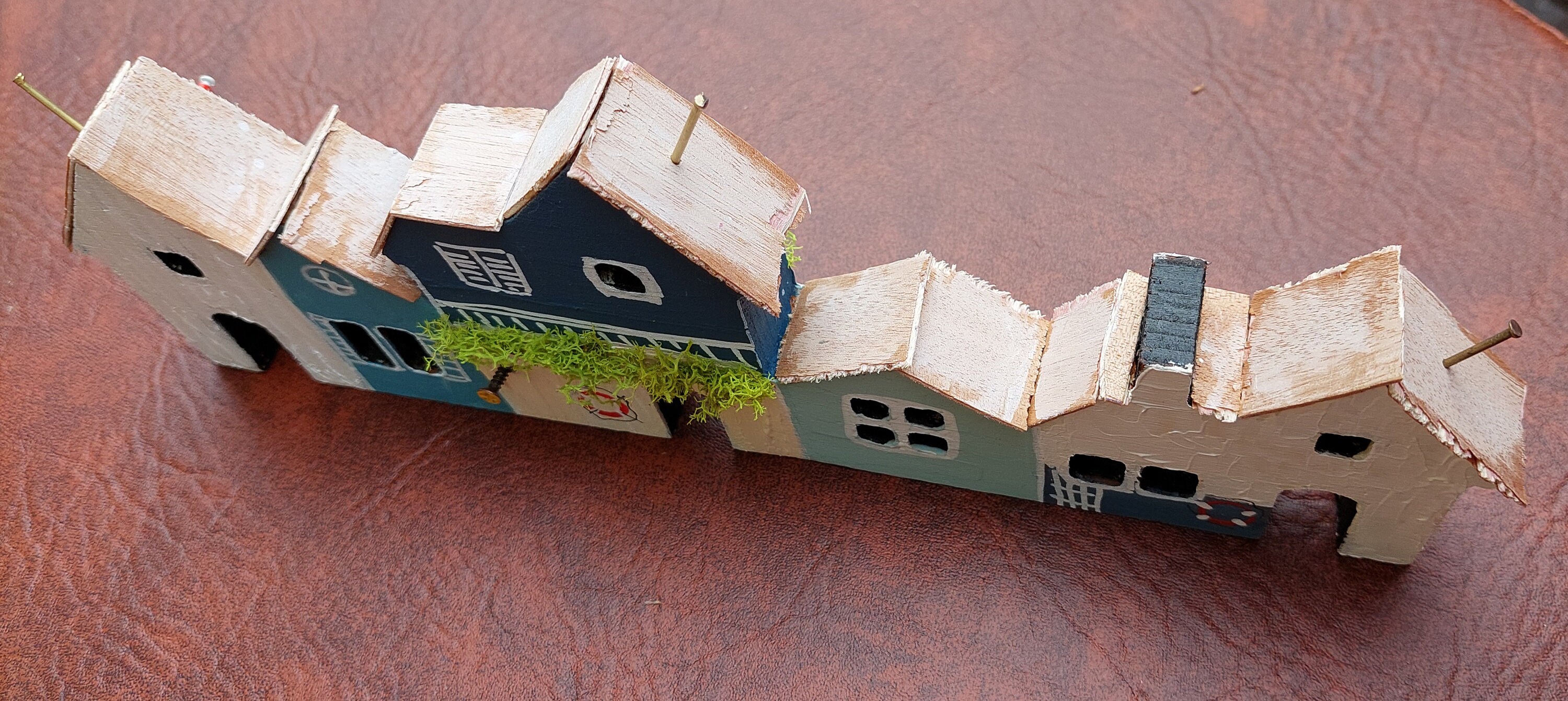 Small Wooden Village, Miniature Wooden Houses, Driftwood Houses, Mini ...