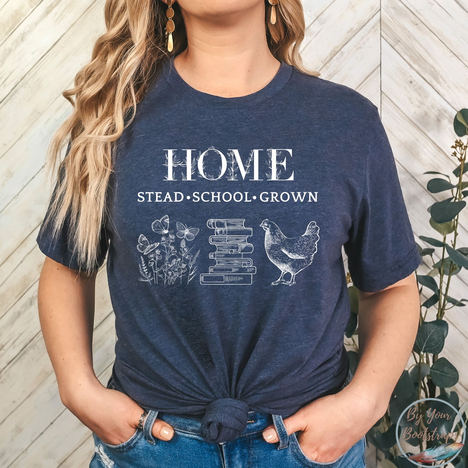 Homestead Floral Tshirt, Vintage Garden Shirt, Homeschool Wildflowers ...