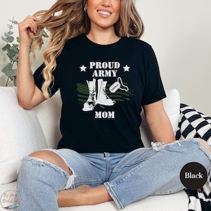Proud Army Mom Shirt for Military Family Matching Shirt for Army BMT ...