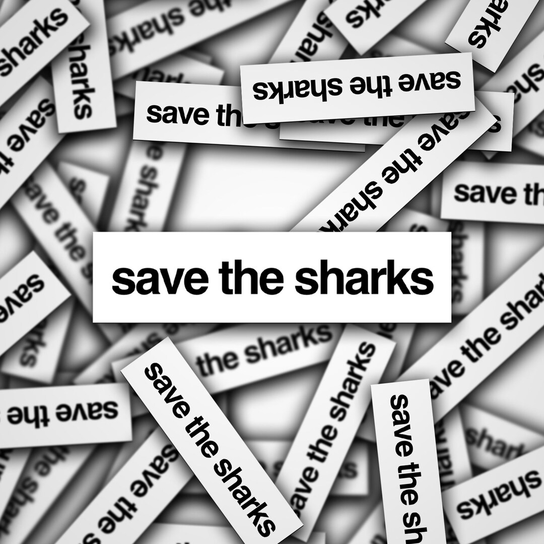 Small Save the Sharks Sticker Small Sticker Vinyl Sticker - Etsy