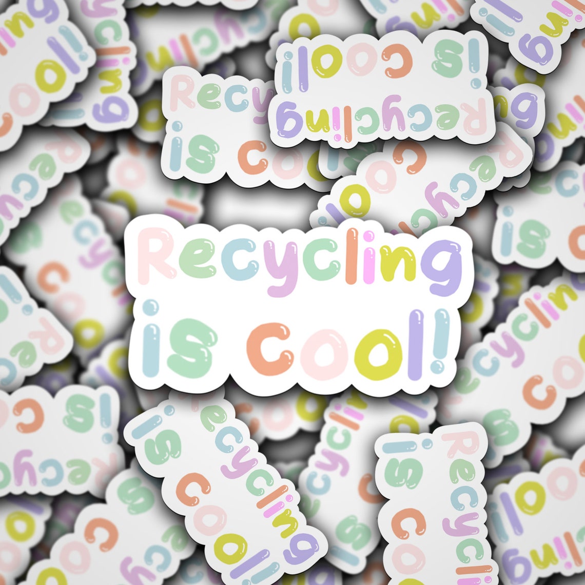 Recycling is Cool Sticker Recycle Sticker Small Sticker - Etsy