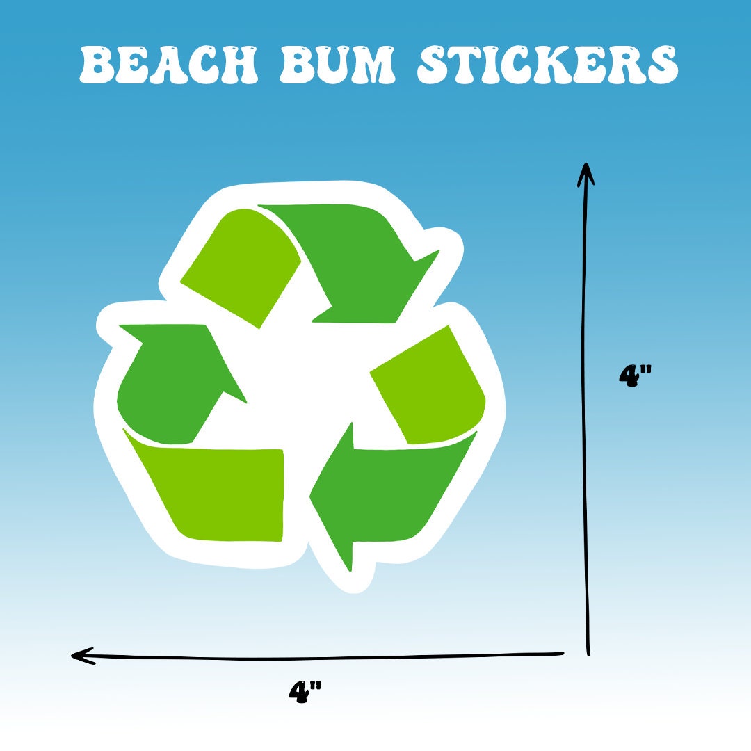 Large Recycle Sticker, Large Sticker, Recycle, Sticker, Vinyl Sticker ...