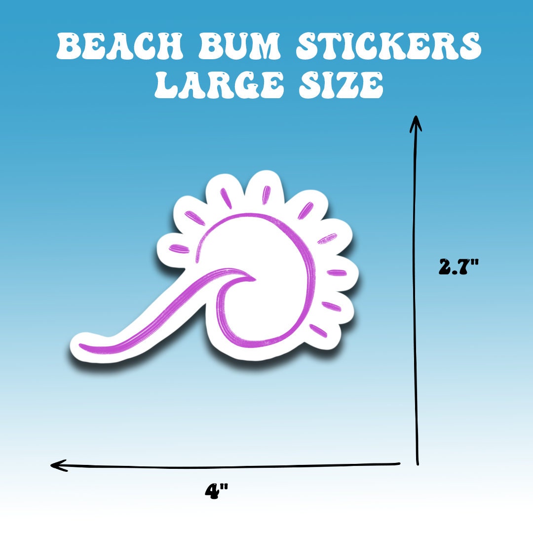 Pink Wave Sticker, Large Sticker, Geometric, Sticker, Vinyl Sticker ...