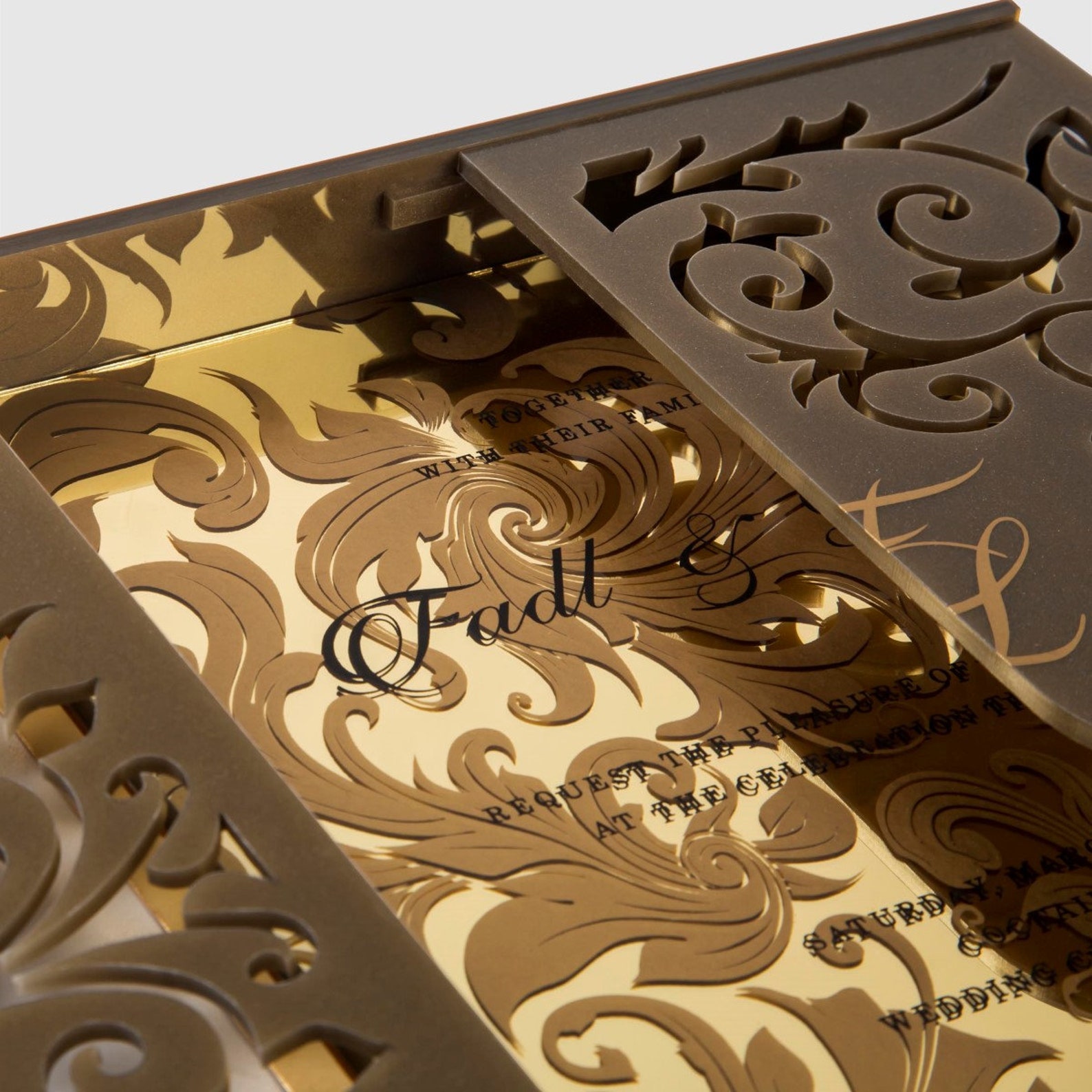 Luxury Acrylic Wedding Invitation Box Elegant Invitation 3D - Etsy Canada