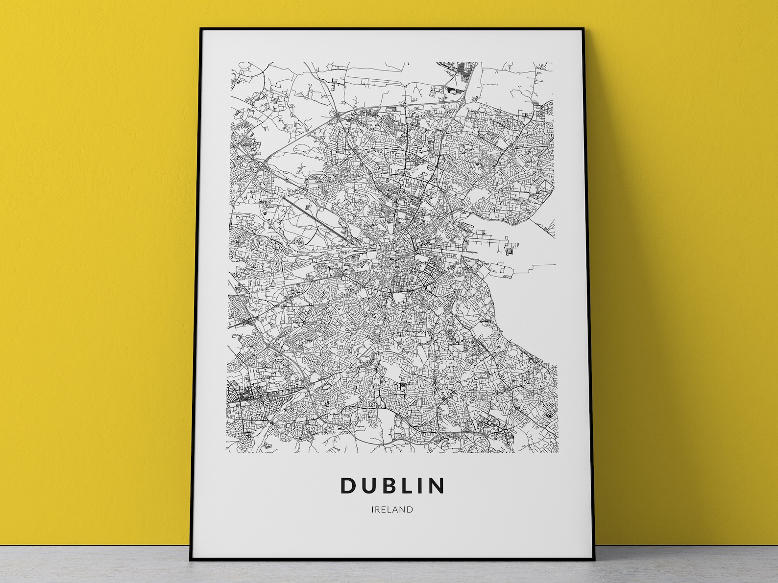 Dublin Dublin Map Dublin Print Dublin Wall Art Dublin Art - Etsy