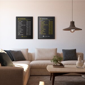 Airport Departure Board, Digital Poster, Custom Airport Board Design ...