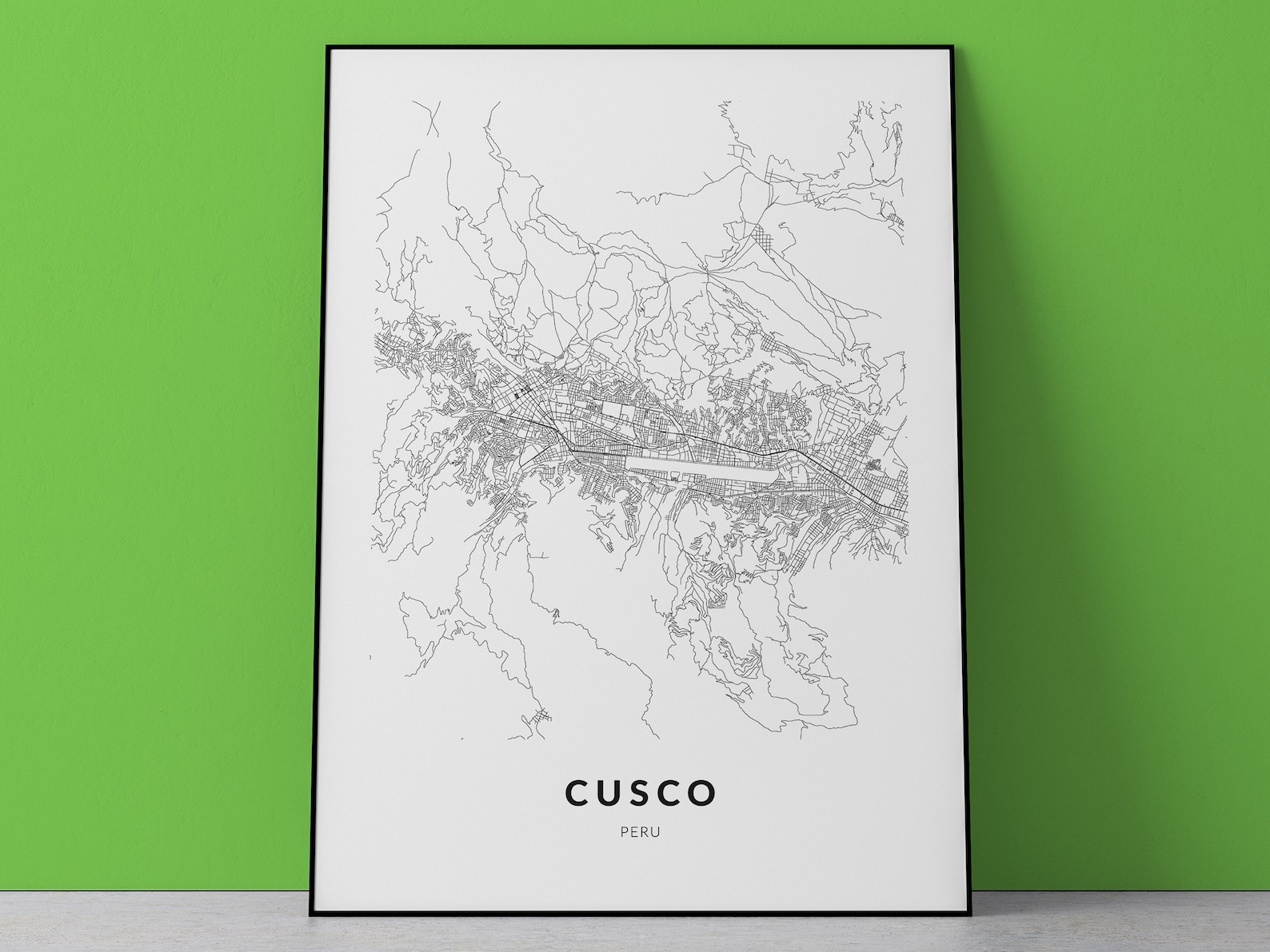 Cusco Map Print, Cusco Poster, Cusco Peru, Cusco Art, Cusco Wall Decor ...