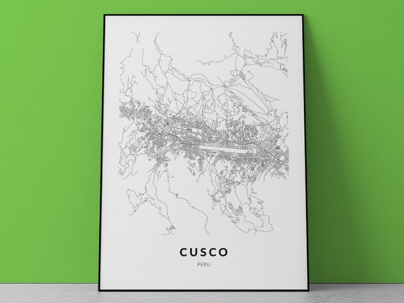 Cusco Map Print Cusco Poster Cusco Peru Cusco Art Cusco | Etsy