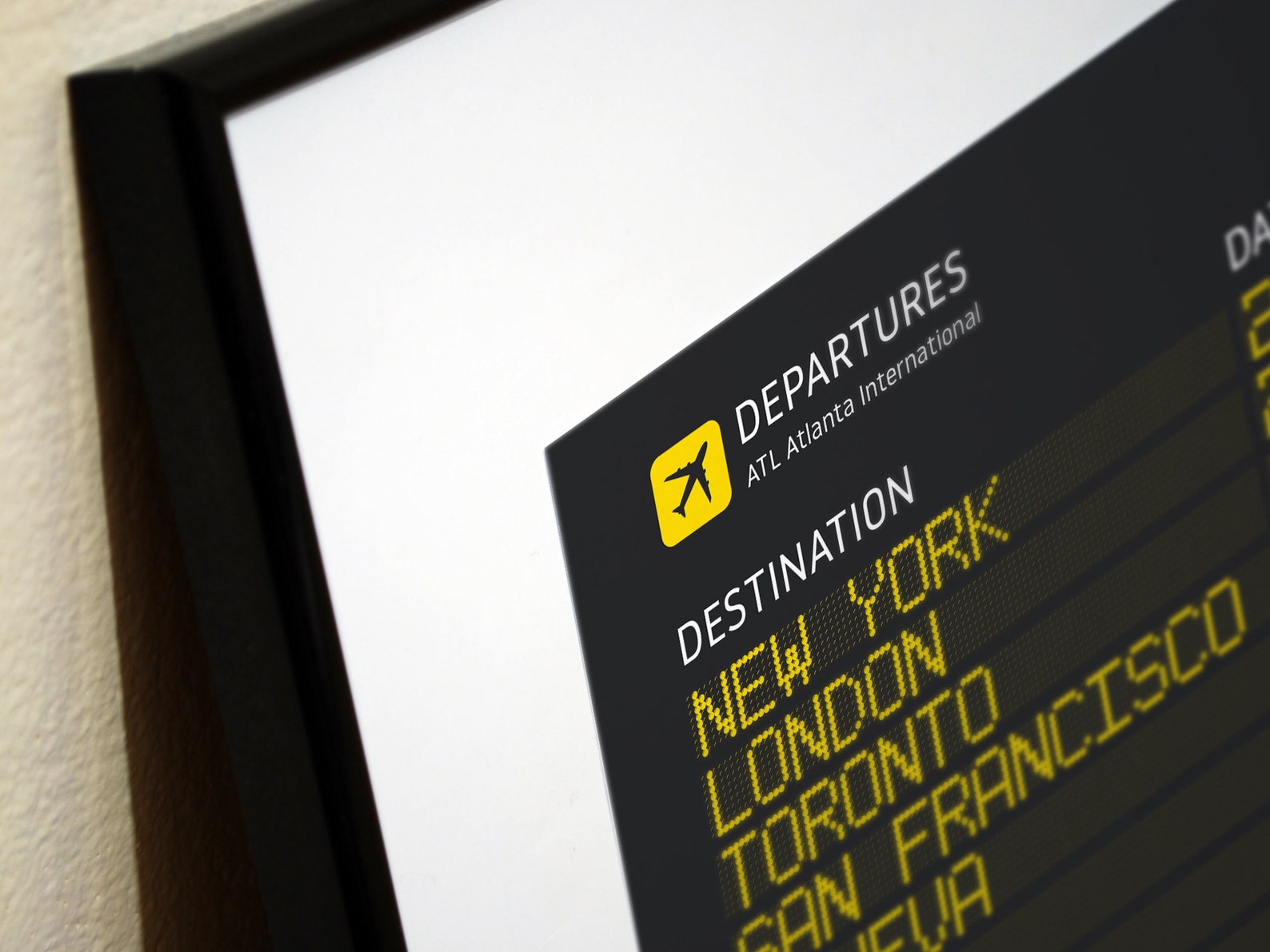 Departure Board Travel Poster Print Custom Airport Board - Etsy