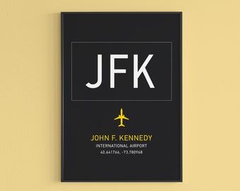 New York JFK John F. Kennedy International Airport Poster - Etsy