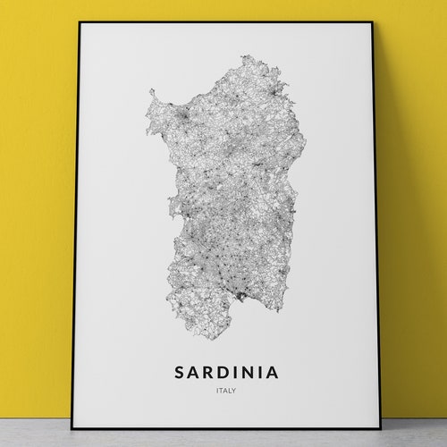 Sardinia Poster Italy Print Italian Wall Art Travel Poster | Etsy