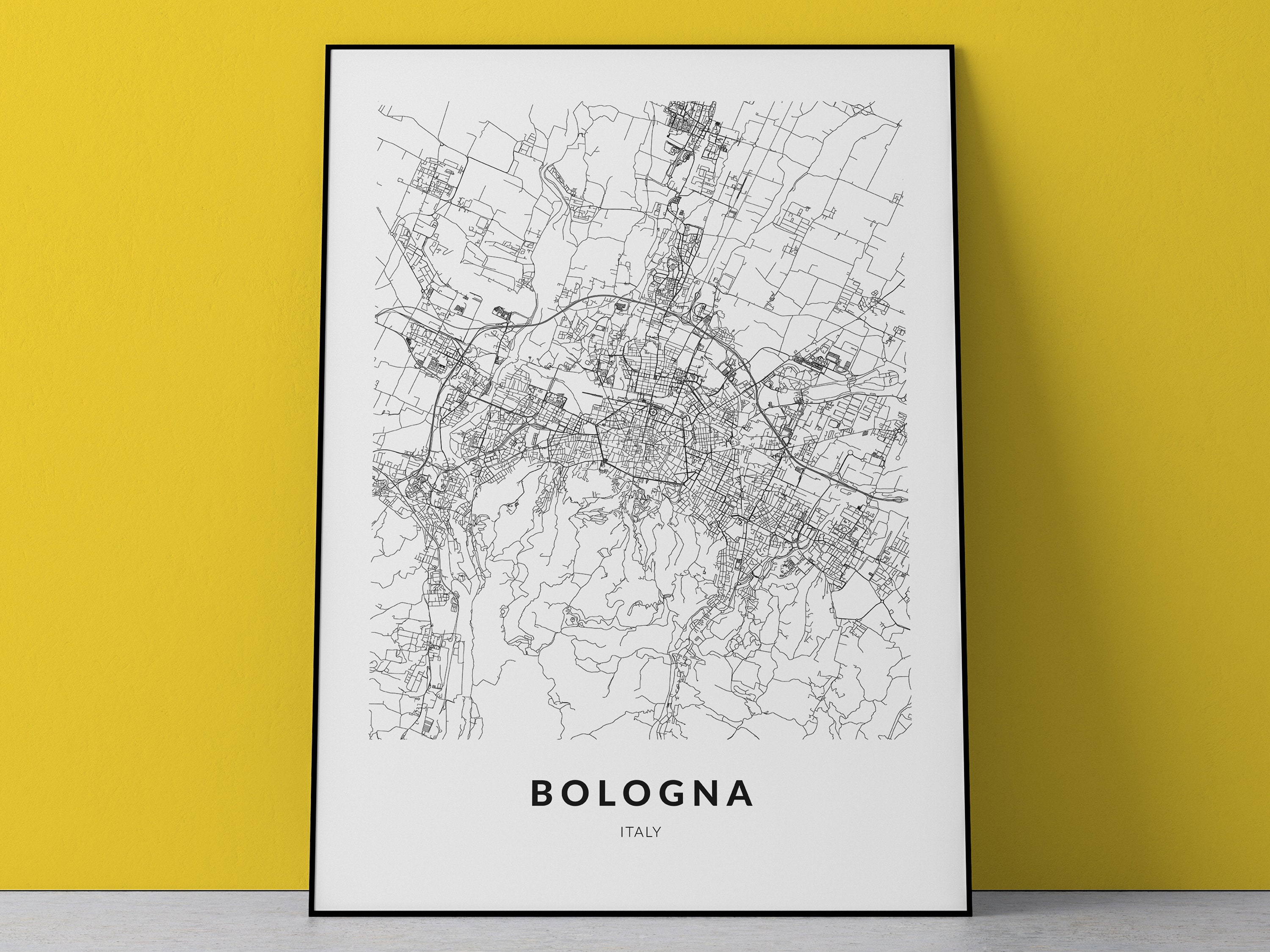 Bologna Map Print, Bologna Italy, Map Wall Art, Map Poster Print ...