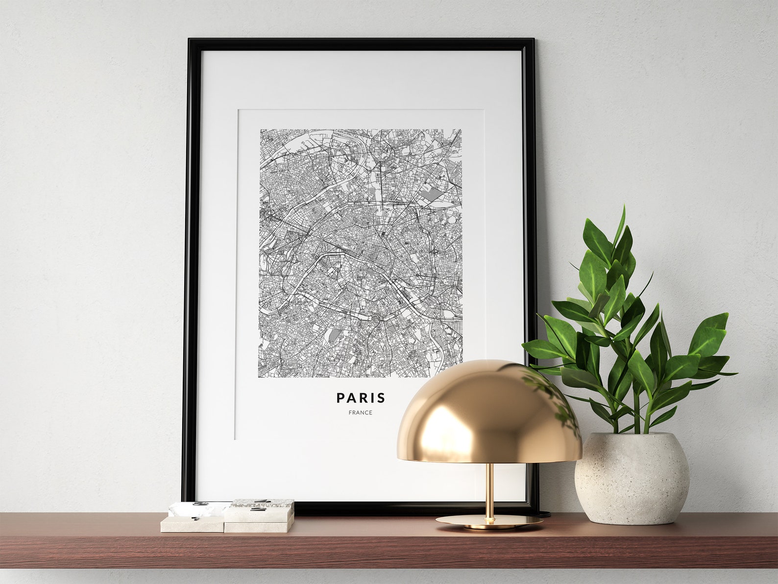 Paris Map Print Paris Map Poster Wall Art Paris Map Decor - Etsy
